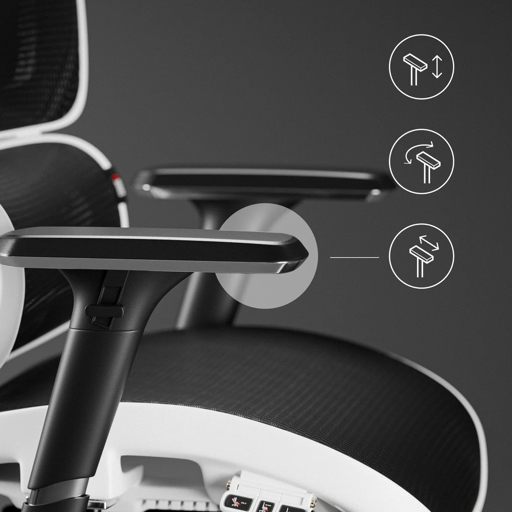 Ergonomikus irodai szék Diablo V-Commander: Fehér-Fekete | BIANO