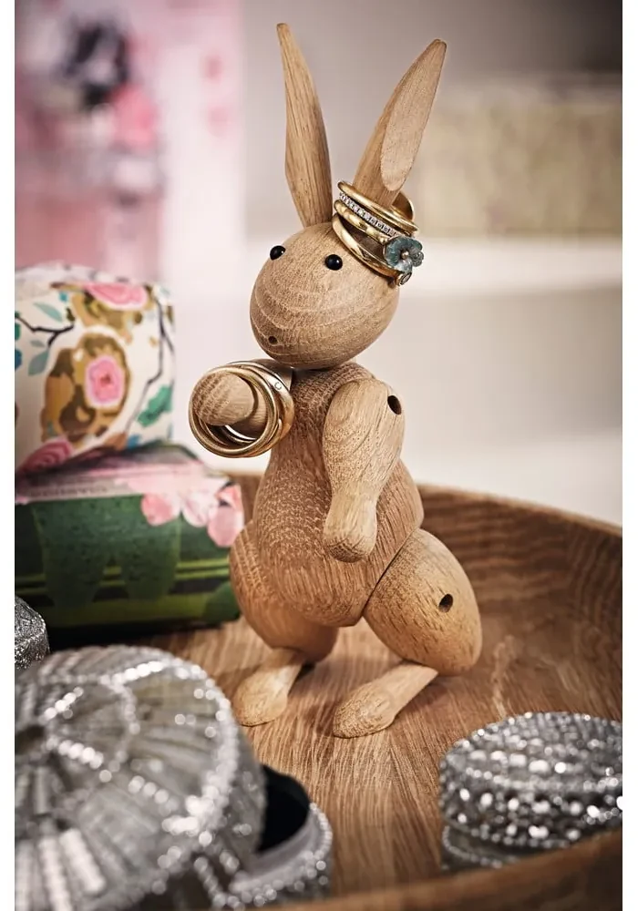 Bojesen Denmark Rabbit dekorációs figura tömör tölgyfából - Kay | BIANO