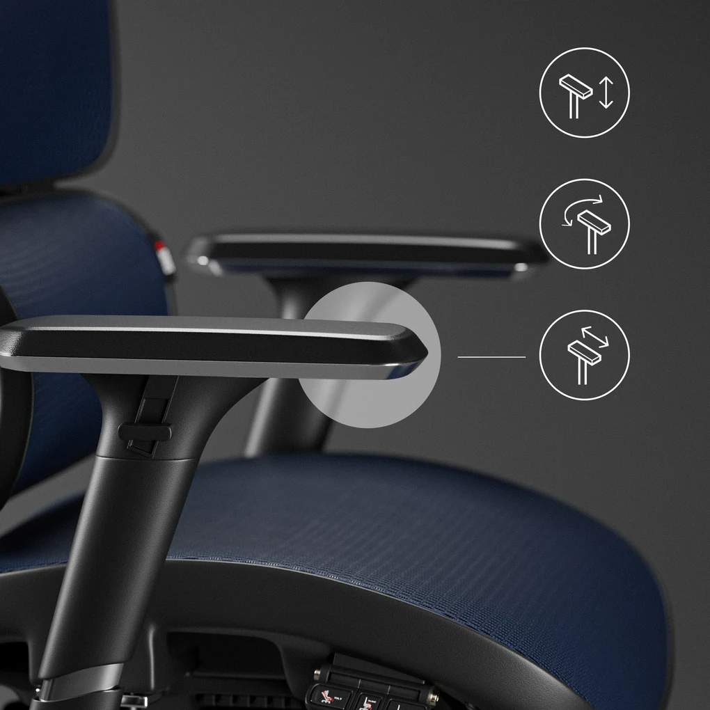 Diablo V-Commander ergonomikus szék: Fekete-Kék | BIANO