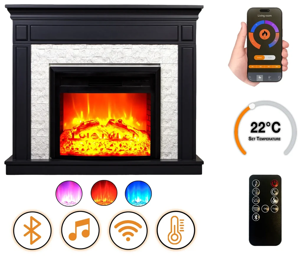 Elektromos kandalló DLC Home Morella Antracit EF 4 | BIANO